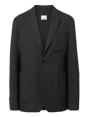 Burberry Slimfit Wool Tailored Blazer - Navy Blue