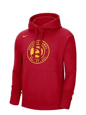 Nike Nba Atlanta Hawks Essential Fleece Loose Fit Hoodie - University Red