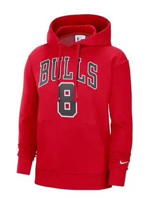 Nike Nba Chicago Bulls Zach Lavine Essential Fleece Pullover Hoodie - Red