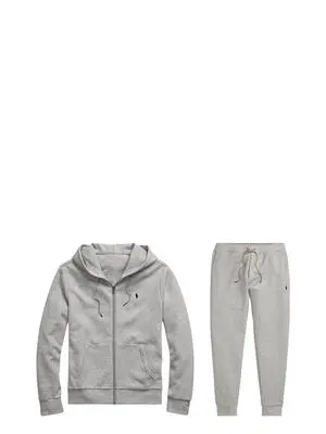 Polo Ralph Lauren Doubleknit Fullzip Hoodie And Doubleknit Jogger Pant Set - Light Sport Heather