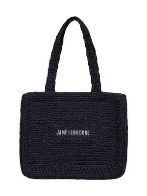 Aimé Leon Dore Crochet Tote Bag - Navy Blue