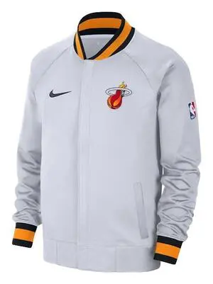 Nike Nba Miami Heat Showtime City Edition Drifit Jacket - White