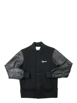 Supreme Crew Varsity Jacket - Black