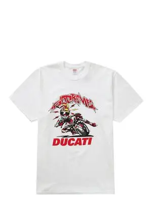Supreme Ducati Bike Tee Shirt White