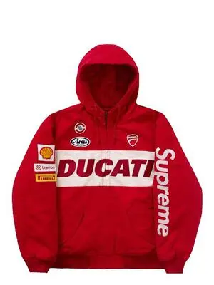 Supreme Hooded Work Jacket - Red