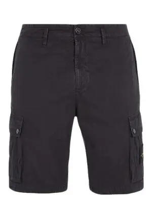 Stone Island Slim Fit Cargo Bermuda Shorts - Navy Blue