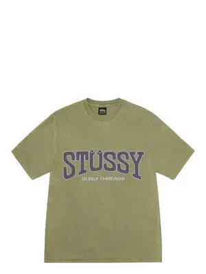 StÜssy Burly Threads Pigment Dyed Tee Shirt - Olive