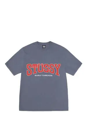 StÜssy Burly Threads Pigment Dyed Tee Shirt - Indigo