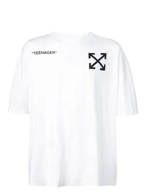 Off-White Off Oversized Flamed Bart T-shirt - White