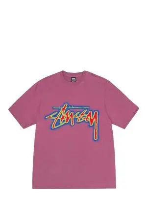 StÜssy Thermal Stock Tee Shirt - Berry