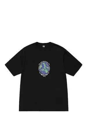 StÜssy Venus Oval Pigment Dyed Tee Shirt - Black