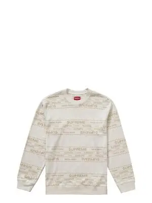 Supreme Metallic Jacquard Crewneck Sweatshirt - White