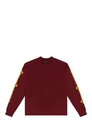 Drew House Long Sleeve Hug Tee Shirt - Burgundy