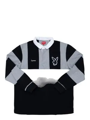 Supreme Playboy Rugby Shirt - Black