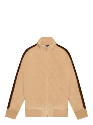 OVO Monogram Velour Track Jacket - Khaki