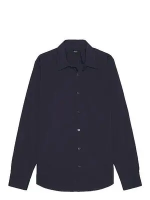 Theory Theory Sylvain Wealth Shirt In Navy. Eclipse