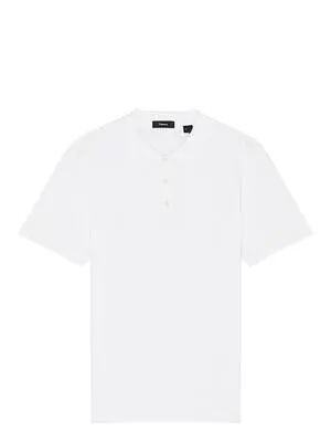 Theory Bron Cotton Polo - White