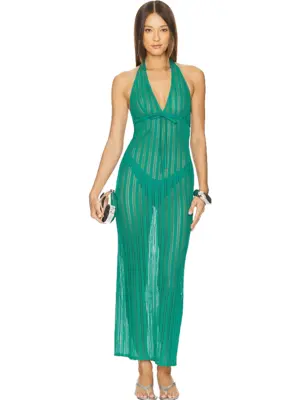 LOVERS AND FRIENDS Sarai Maxi Dress In Teal - Teal Green