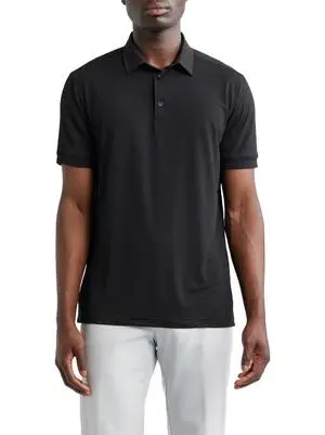 Mizzen+main Copa Pinstripe Polo - Black