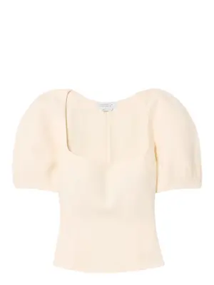 Gabriela Hearst Amer Wool And Silk-blend Top - Ivory