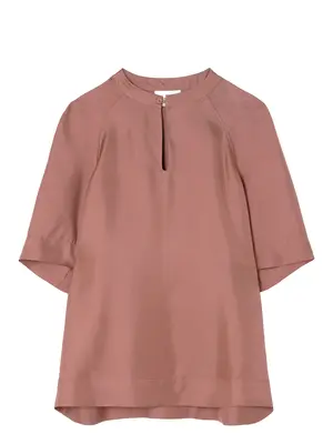 Loulou De Saison Zeus Silk-twill Blouse - Pink