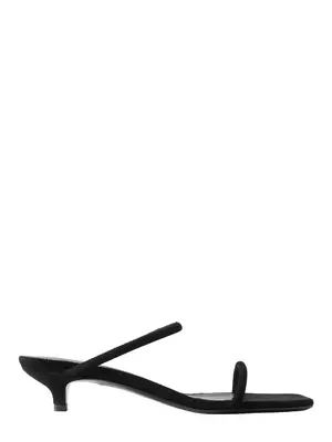 TOTEME The Minimalist Suede Sandals - Black