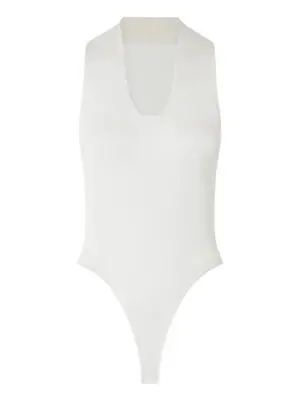 KHAITE Toto Stretch-Knit Halterneck Bodysuit