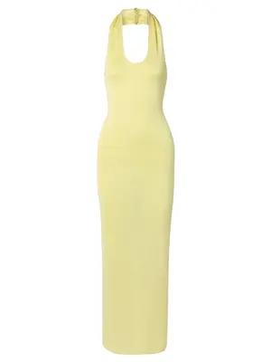Khaite Coraline Jersey Maxi Dress - Yellow