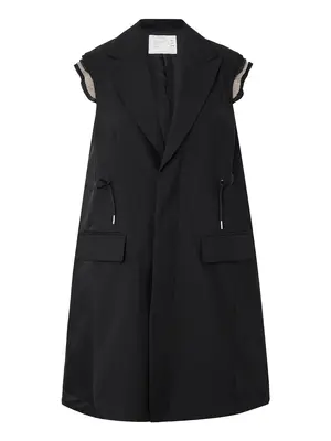 Sacai Canvas-trimmed Vest - Black