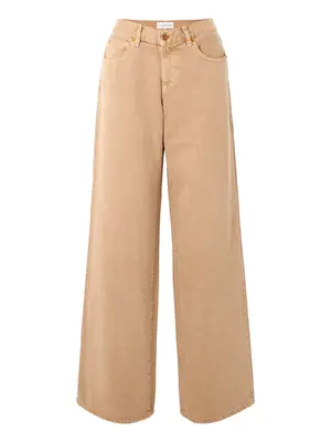 SLVRLAKE Mica Low-rise Wide-leg Jeans - Brown