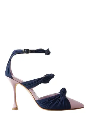 Manolo Blahnik Smyrna Bow-embellished Pumps - Purple
