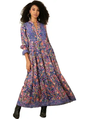 Hale Bob Amari Embroidered Maxi Dress - Multicolor