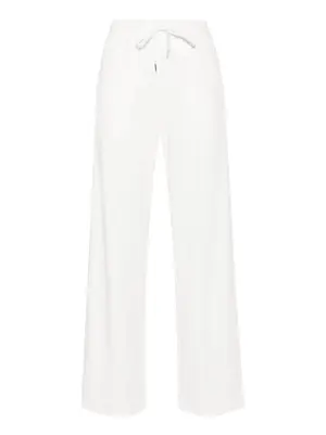 P.a.r.o.s.h Logo-embroidered Straight Trousers - White