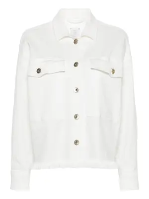 Eleventy Fringe Twill Shirt - White