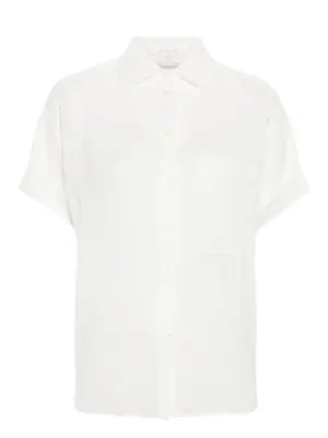 Eleventy Semi-sheer Cotton Shirt - White
