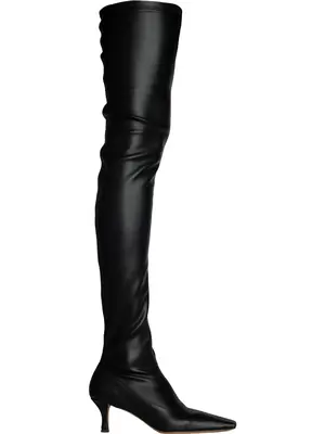 Proenza Schouler Trap Leather Over-the-knee Boots - Black