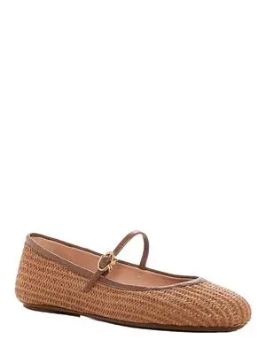GIANVITO ROSSI Carla Ballerina Flats - Brown Leather