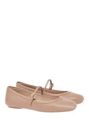 GIANVITO ROSSI Carla Ballerina Flats - Pink Nappa Leather
