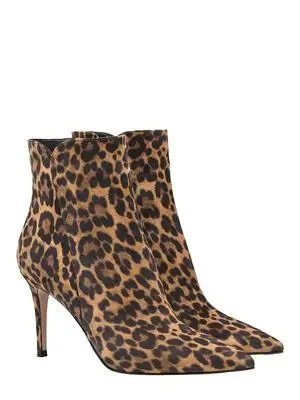 GIANVITO ROSSI Gianvito Rossi Levy 85 Booties Leopard Print Brown