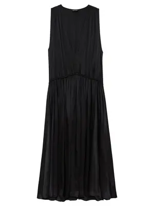 ANINE BING Mia Silk Maxi Dress - Black