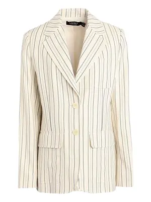 Ralph Lauren Single-breasted Striped Blazer - White