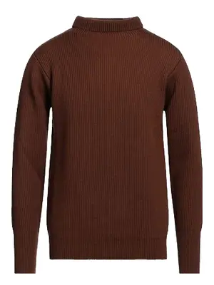 Barena Venezia Turtleneck Virgin Wool Top - Brown