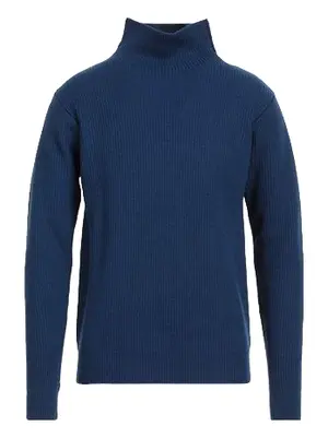 Barena Venezia Turtleneck Virgin Wool Top Navy Blue