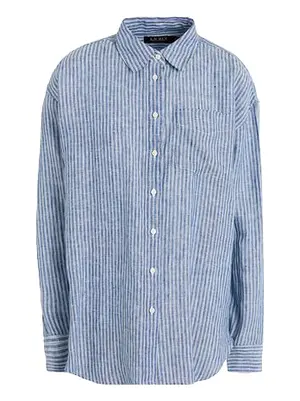 Ralph Lauren Striped Linen Shirt - Blue