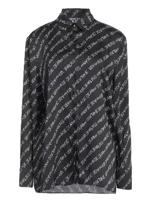 VERSACE Logo-Print Satin Shirt
