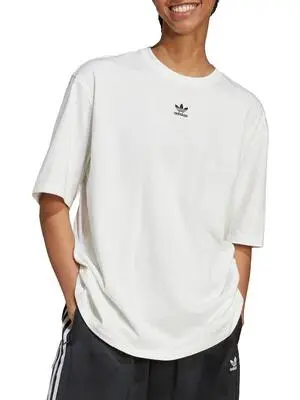 Adidas Essentials Lifestyle Trefoil Logo Cotton T-shirt - White
