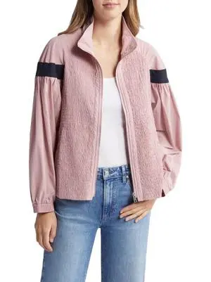 NIKKI LUND Missy Water Repellent Smocked Jacket - Pink