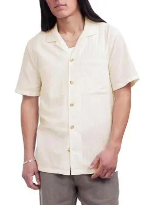 Madewell Easy Stripe Cotton Camp Shirt - Lighthouse