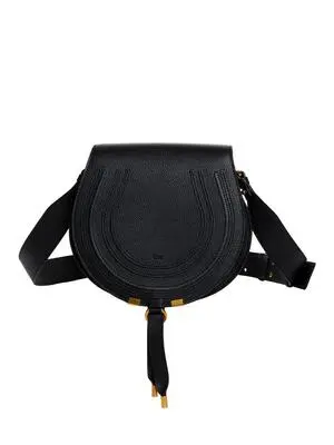 Chloé Chloé Large Marcie Leather Crossbody Bag 001 Black