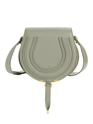 Chloé Chloé Large Marcie Leather Crossbody Bag Aloe Green
